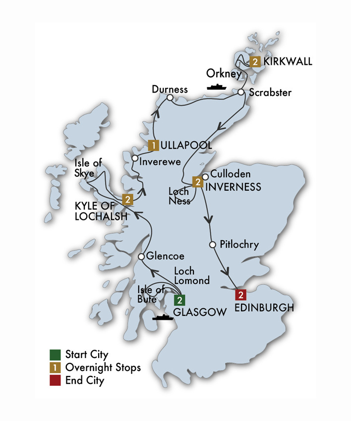 Map Of The Great Glen Scotland
